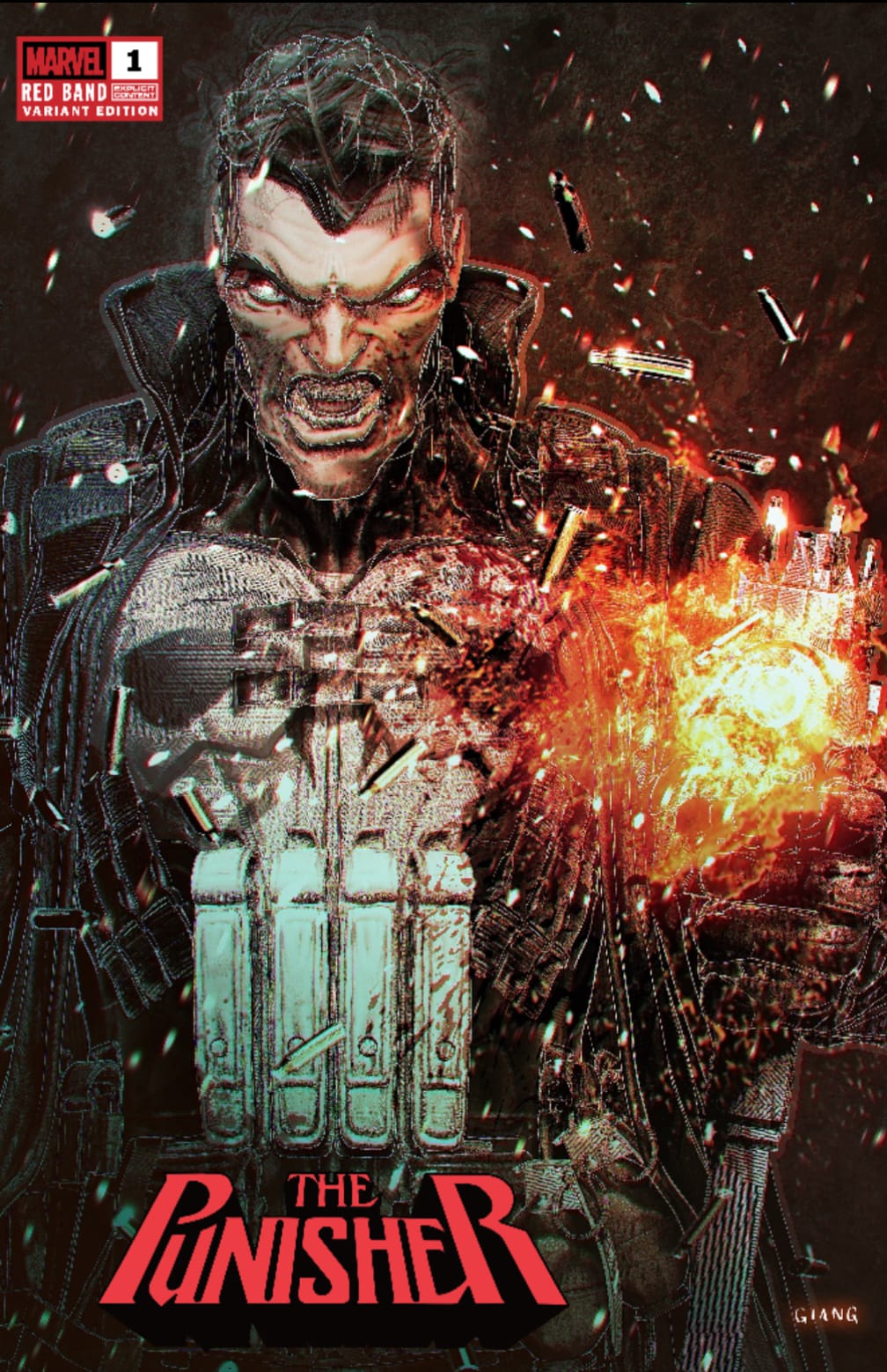 PUNISHER RED BAND #1 - JOHN GIANG TRADE VARIANT FANEXPO NEW ORLEANS EX ...
